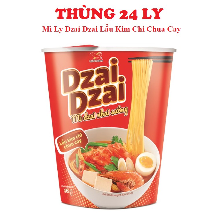 Thùng 24 Ly Mì Dzai Dzai Lẩu Kim Chi Chua Cay | Shopee Việt Nam