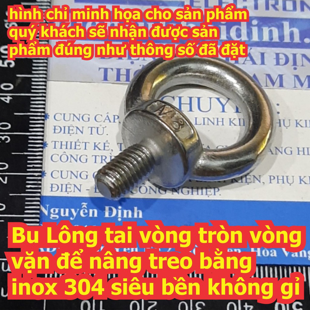 Bu Lông tai vòng tròn bulong mắt móc cẩu để nâng treo bằng inox 304 ...