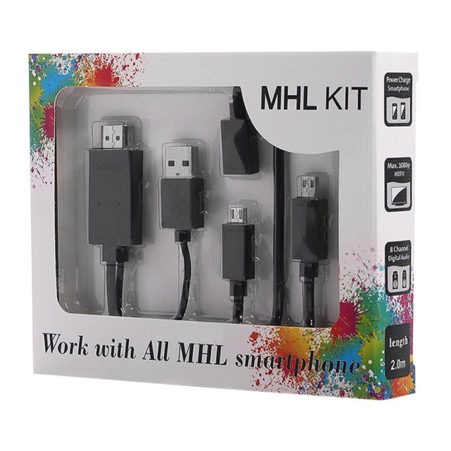 MHL KIT To HDMI cáp đa năng chuyển đổi từ điện thoại lên tivi | Shopee ...