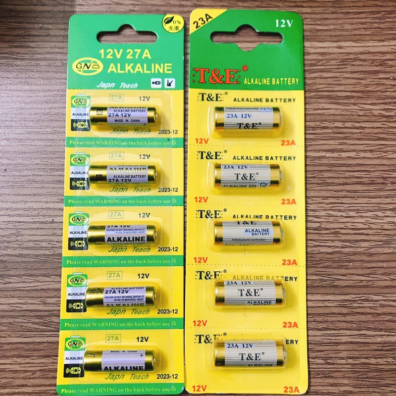 Pin 12V 27A/ 23A pin điều khiển cửa cuốn, điều khiển từ xa | Shopee ...