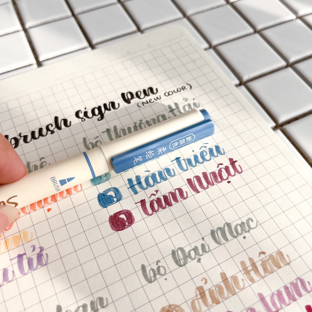 [Màu mới] Cây lẻ Bút Luyện Calligraphy Soft Brush Sign Pen - Hidari ...