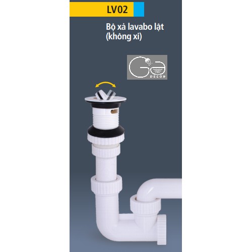 BỘ XẢ LAVABO LẬT NHỰA (KHÔNG XI) LV02 - THƯƠNG HIỆU HÙNG ANH - C.H.A | Shopee Việt Nam