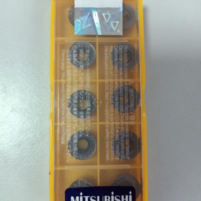 Mảnh chíp phay R6 - RPMT1204 VP15TF - Mitsubishi, phay thép mềm, thép ...