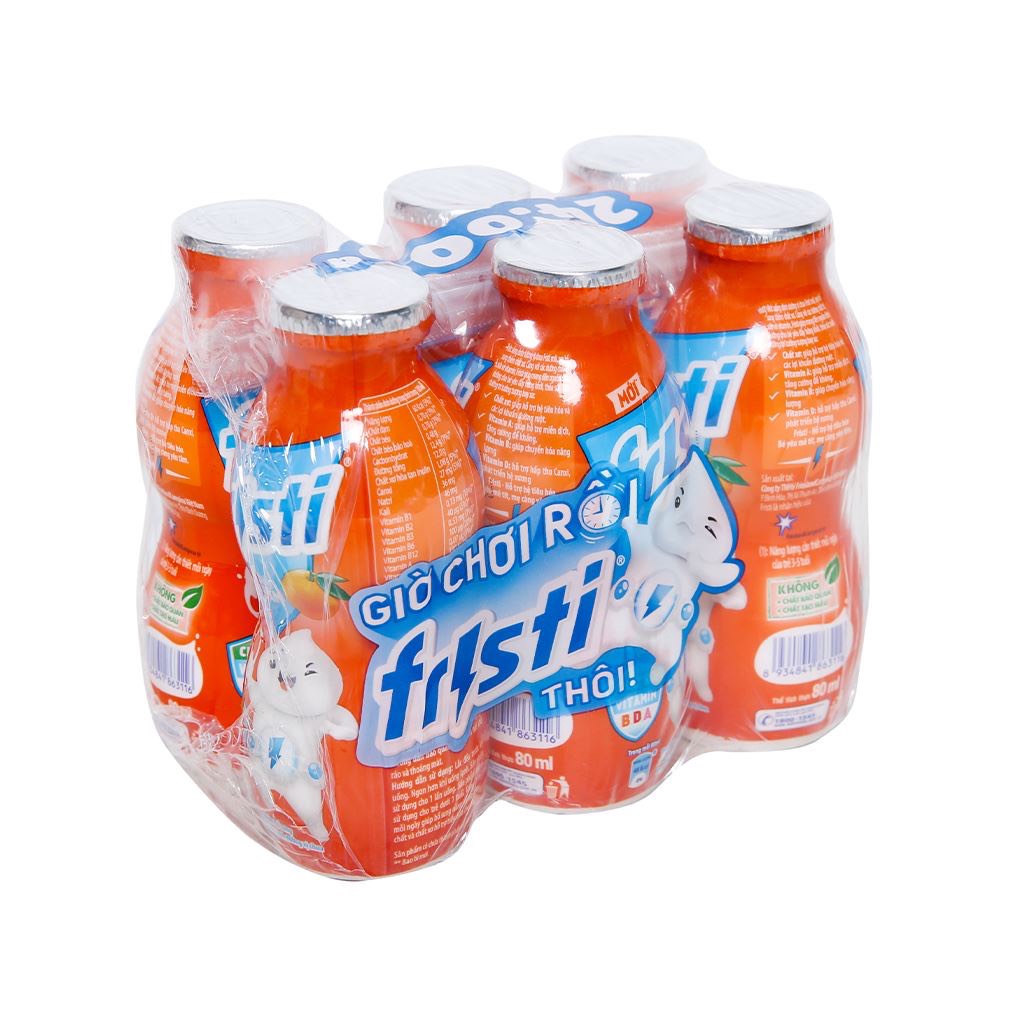 Sữa chua uống Fristy (lốc 6chai x80ml/hộp) | Shopee Việt Nam