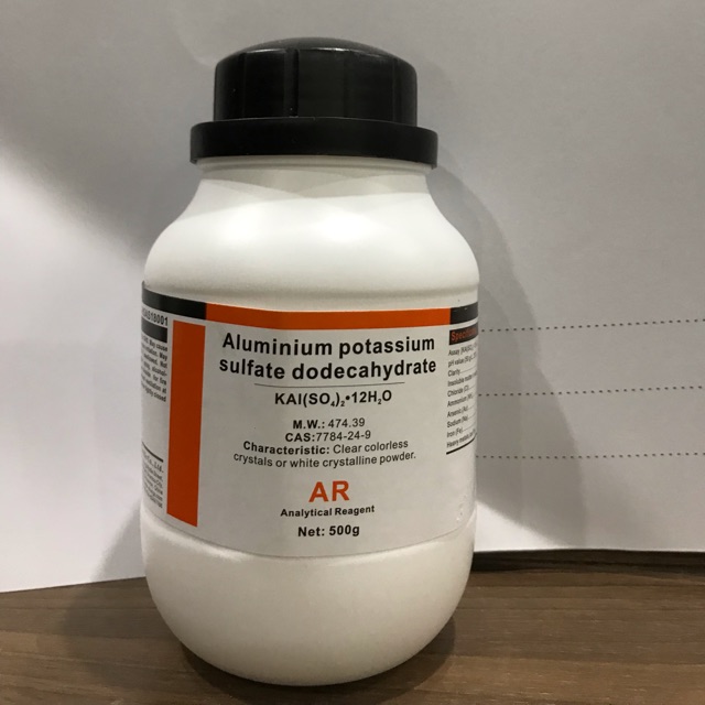 Phèn nhôm lọ 500g KAl(SO4)2 AlK(SO4)2 phèn chua | Shopee Việt Nam