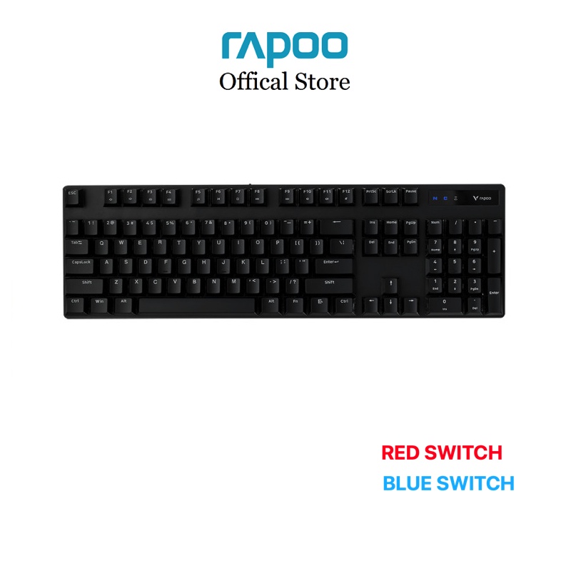 Bàn phím Rapoo V500 Pro Wireless màu đen không dây 2.4 GHz - (2 loại Red switch/ Blue switch ...