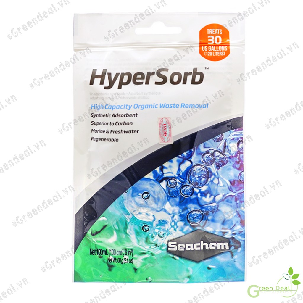 SEACHEM - HyperSorb (Túi 100 ml) | Khử Ammonia, Nitrite và Nitrate hồ ...