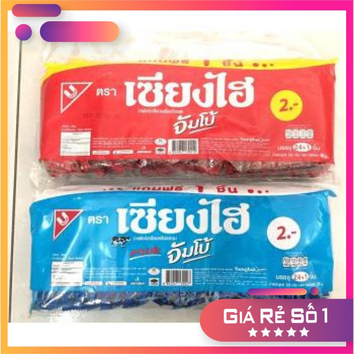 Túi Bánh xốp Jumbo Shanghai Socola/ Vị sữa Thái Lan 25 Chiếc 320g ...