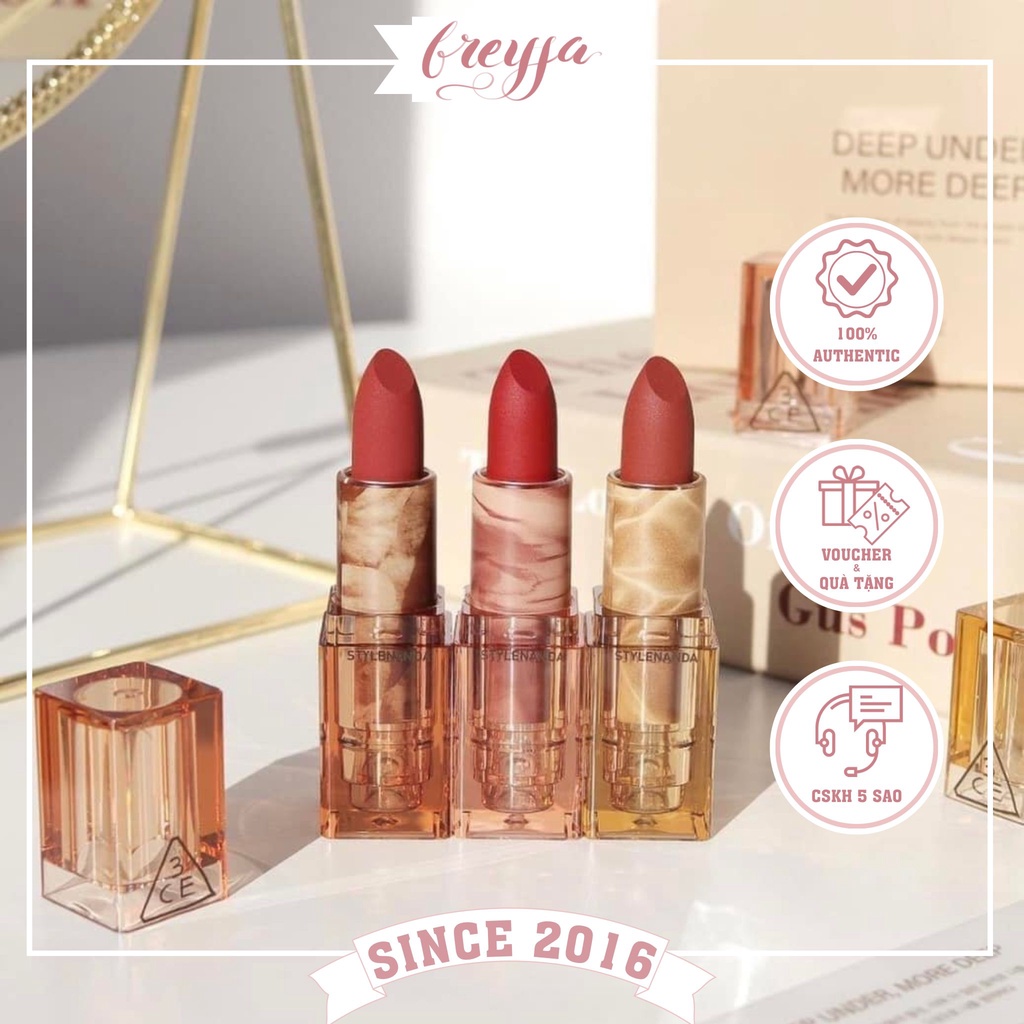 Son Thỏi Lì Bản Limited 3CE Deep Under More Deep Soft Matte Lipstick-Đủ ...