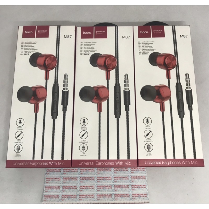 Tai nghe dây Hoco M87 nhét tai | Shopee Việt Nam