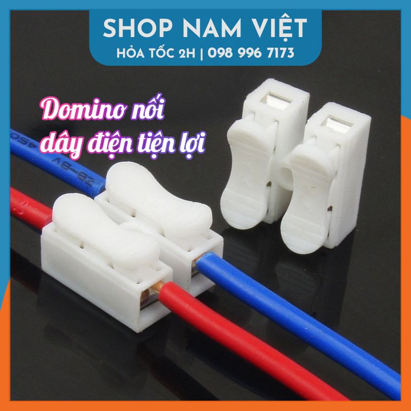 Domino Nối Dây Điện Nhanh, Cút Nối Dây 2 Đầu Cách Điện CH-2 | Shopee ...