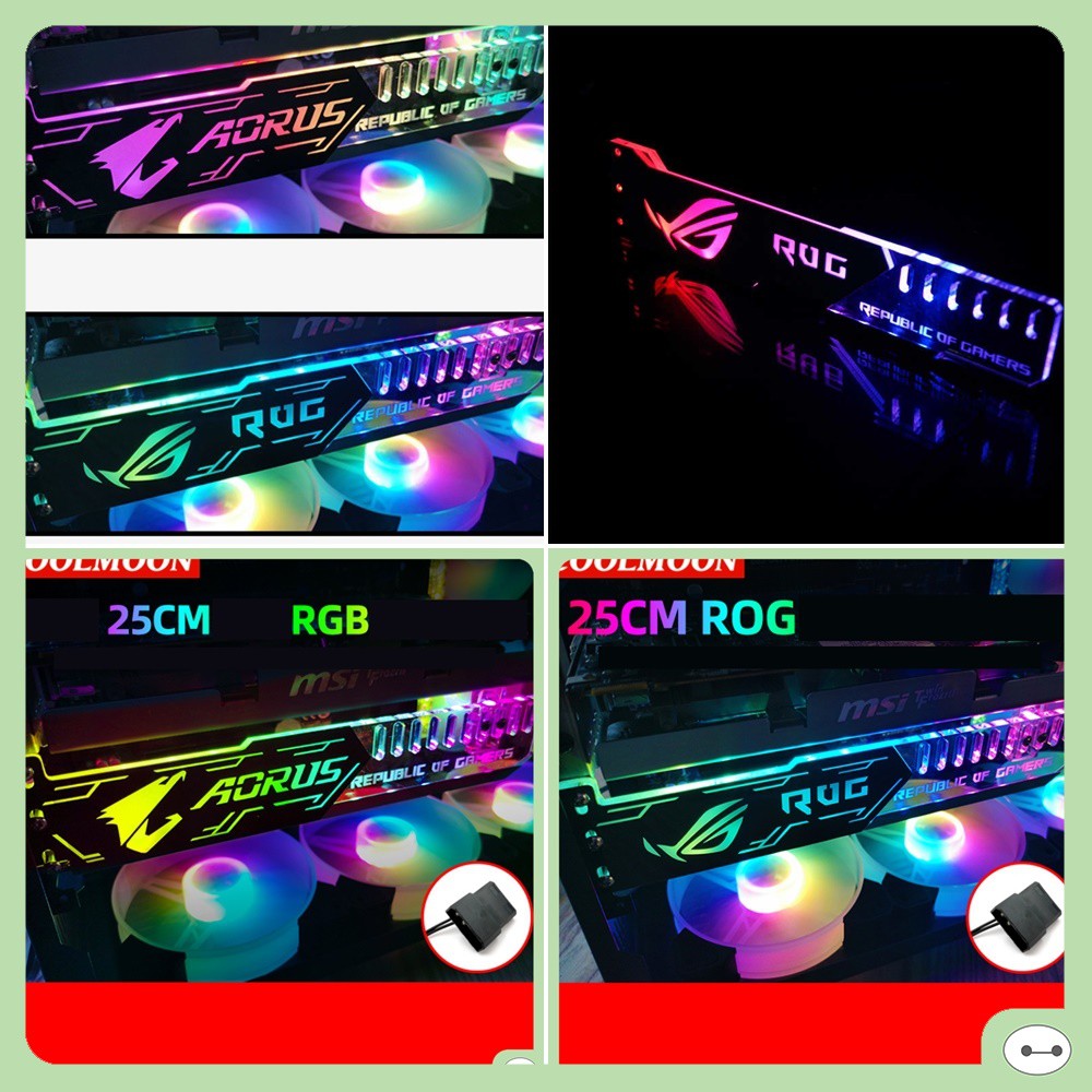 GIÁ ĐỠ VGA COOLMOON LED RGB 25CM | Shopee Việt Nam