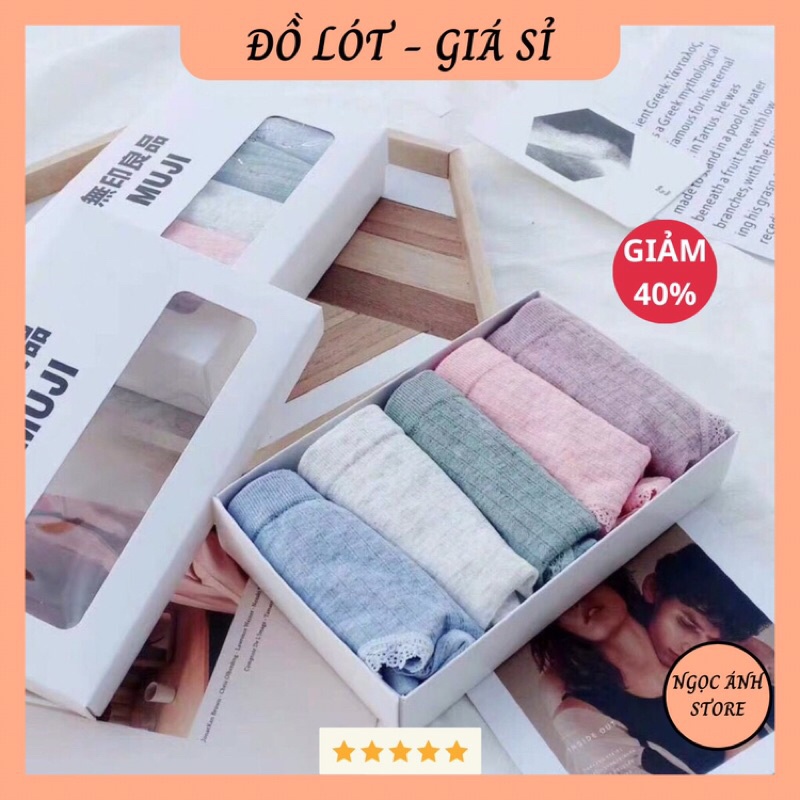 [SALE OFF] Hộp 5 Quần Lót Nữ Kháng Khuẩn Màu Muối Tiêu | Shopee Việt Nam