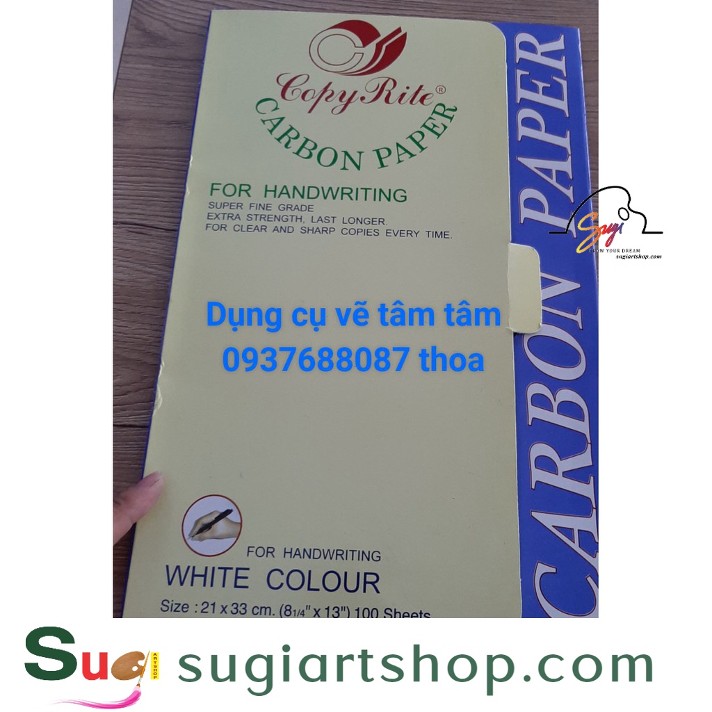 [ Sugi art shop ] [ TÂM TÂM ]-Giấy than trắng khổ A4, White carbon ...