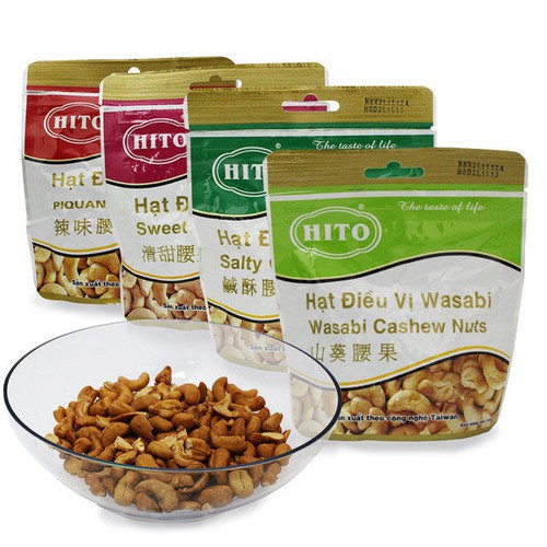 [HẠT ĐIỀU] Combo hạt điều 4 vị HITO - 4 gói loại 100g/gói | Shopee Việt Nam
