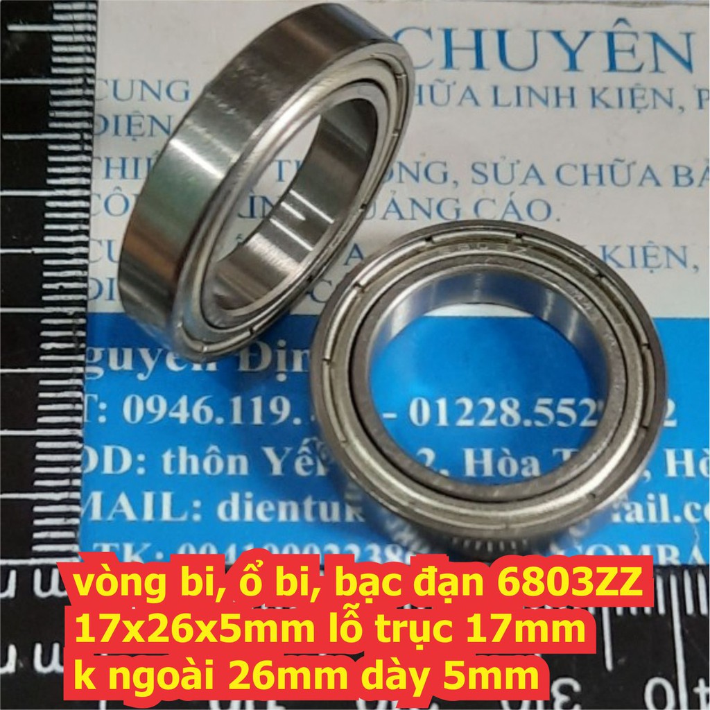5 cái vòng bi ổ bi bạc đạn hàng thường thông dụng ZZ 6800 6801 6802 ...