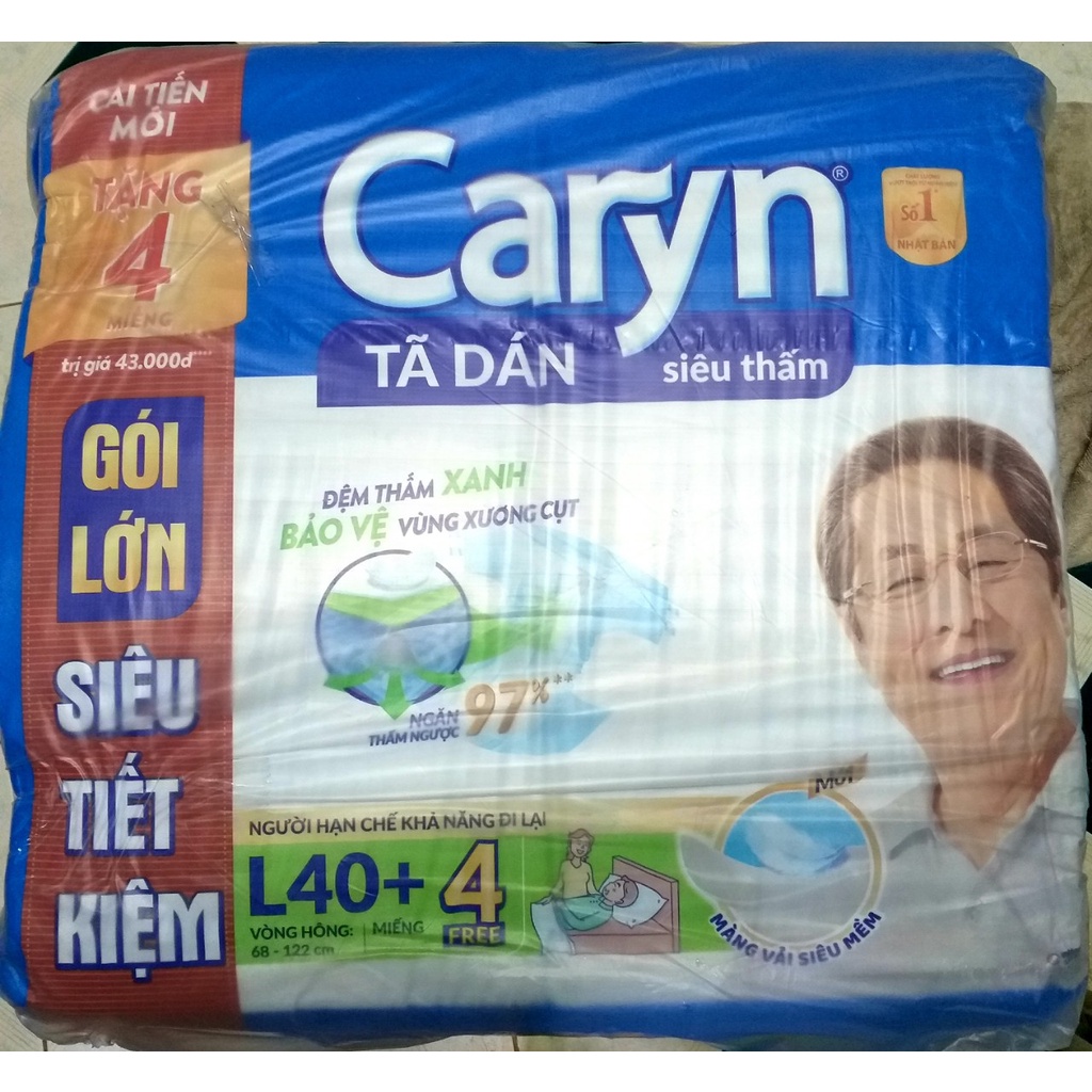 {TẶNG 4 MIẾNG}-TÃ DÁN CARYN SIZE M40/L40 MIẾNG ĐỆM THẤM XANH | Shopee ...