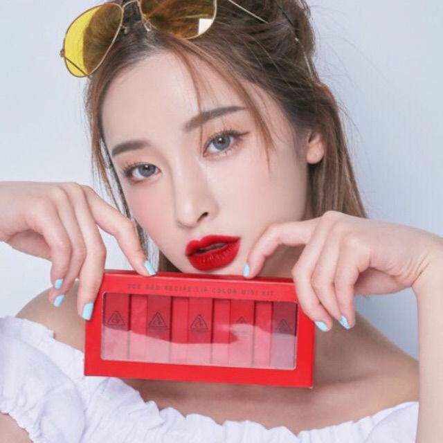 Set son mini 3CE Red Recipe | Shopee Việt Nam