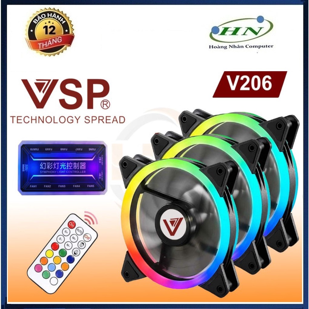 Bộ Kit 3 Fan V206 LED RGB | Shopee Việt Nam