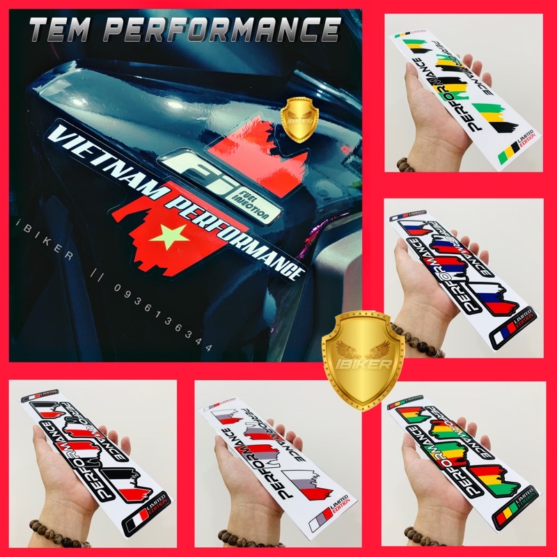 Tem decal logo sticker Việt Nam Performance Limited Edition cao cấp ...