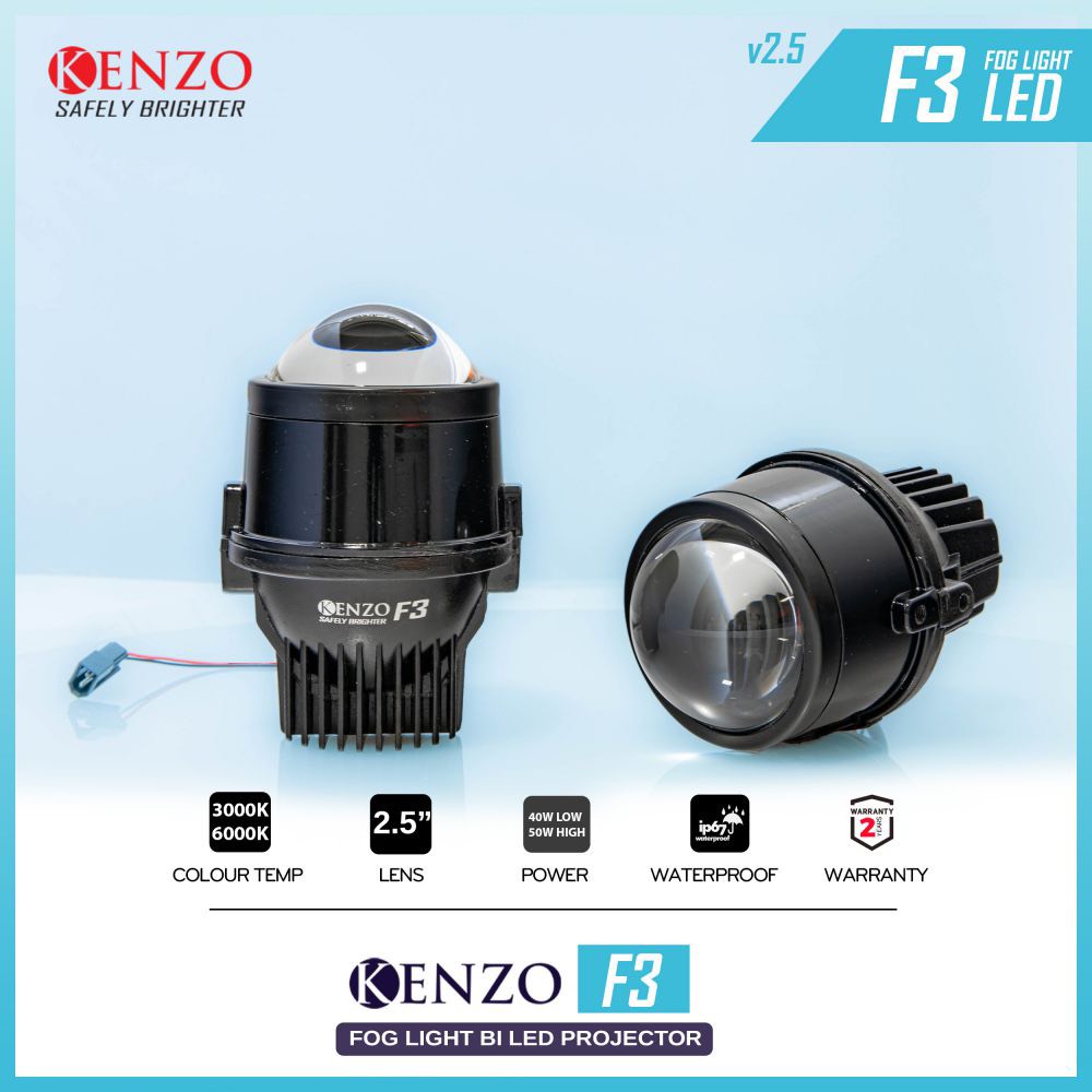 Bi-led gầm Kenzo F3 50W 2.5" gương cầu led xe ô tô xe máy biled oto ...