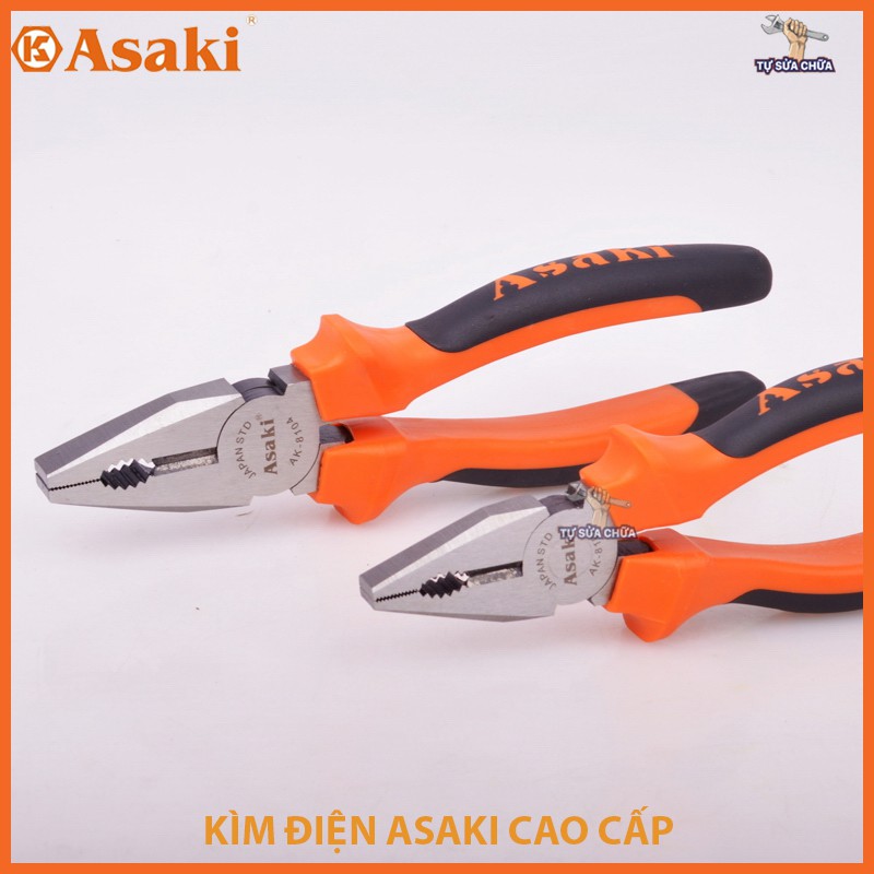 Kìm điện chuyên dụng chính hãng ASAKI 6-8inch công nghệ Đức, tích hợp ...