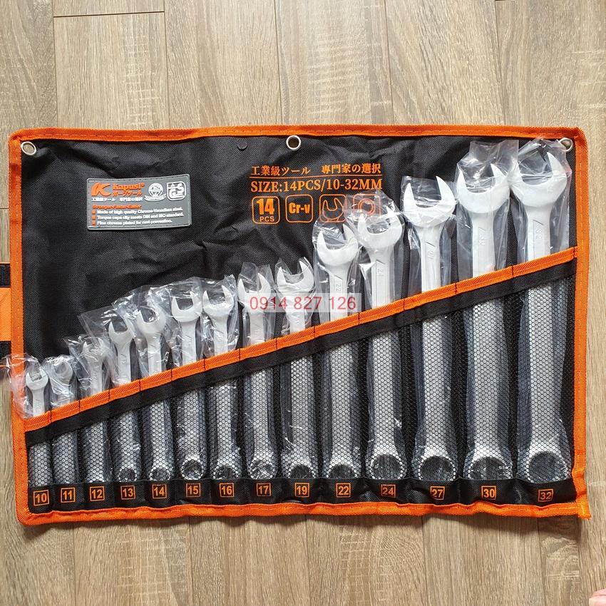 Bộ cờ lê vòng miệng hãng Kapusi Nhật Bản 14 chi tiết từ 10-32mm hoặc 8-24mm , Bảo hành 12 tháng ...