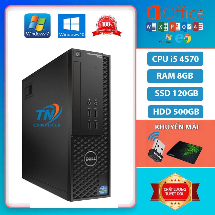 Máy trạm Dell Precision T1700 SFF Core i5 4570 Ram 8GB, Ổ cứng SSD 120GB+HDD 500GB Bảo Hành 12 ...