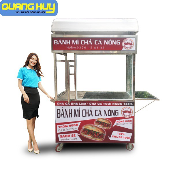 Xe Bánh Mì Chả Cá 1m8 Quang Huy | Shopee Việt Nam