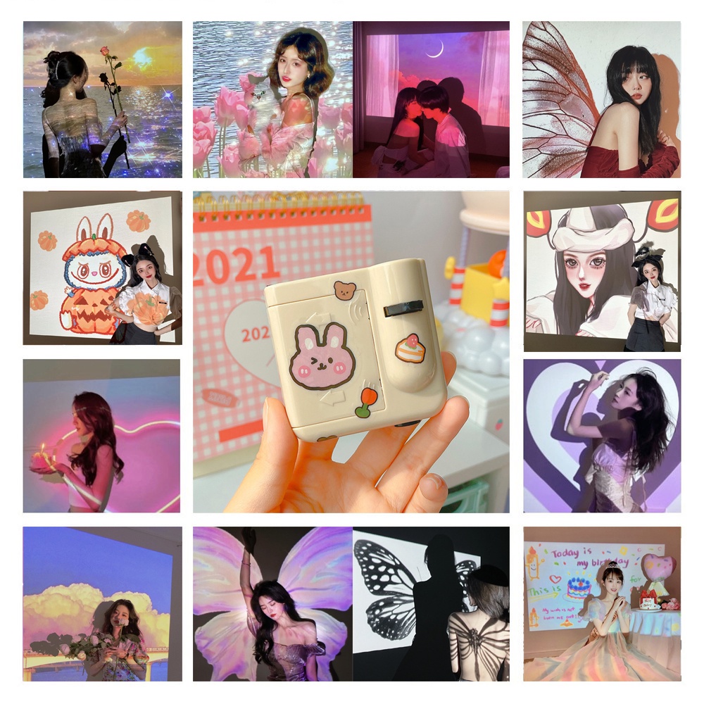 Sáng Tạo Cánh Bướm Máy Chiếu Mini INS Chụp Ảnh Chúc Mừng Sinh Nhật Cô ...