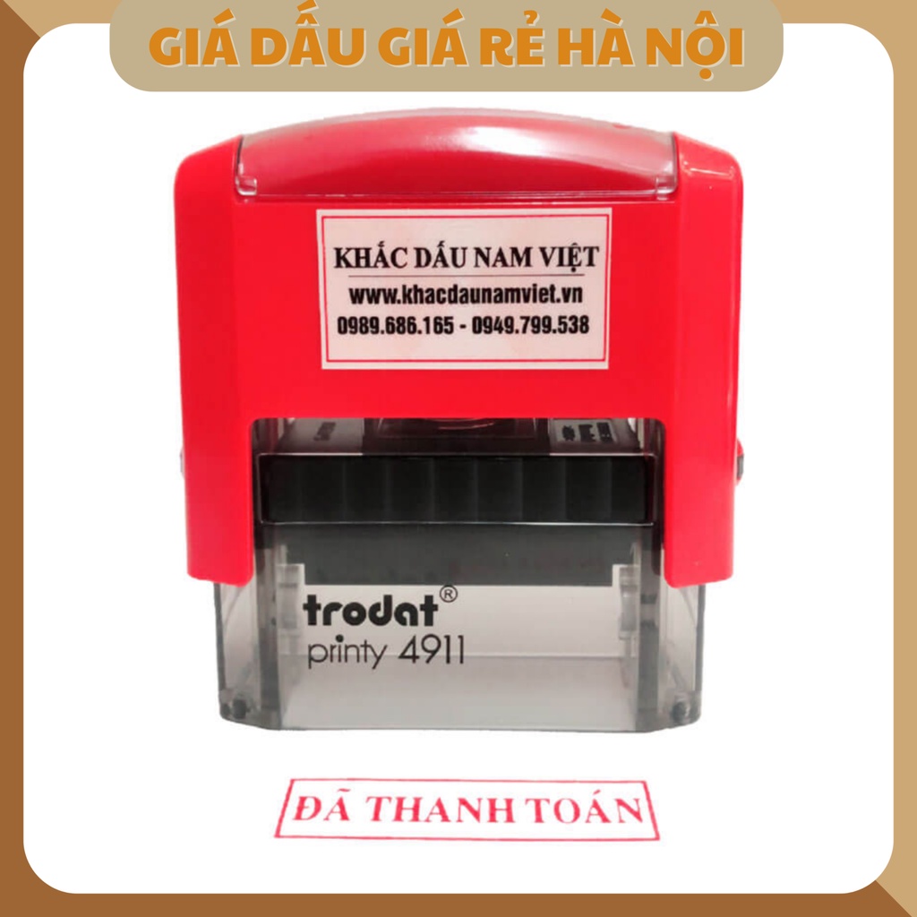 Khắc Con Dấu, Dấu Mộc Đã Thanh Toán Trodat Printy 4911 Màu Mực Đỏ Rõ ...