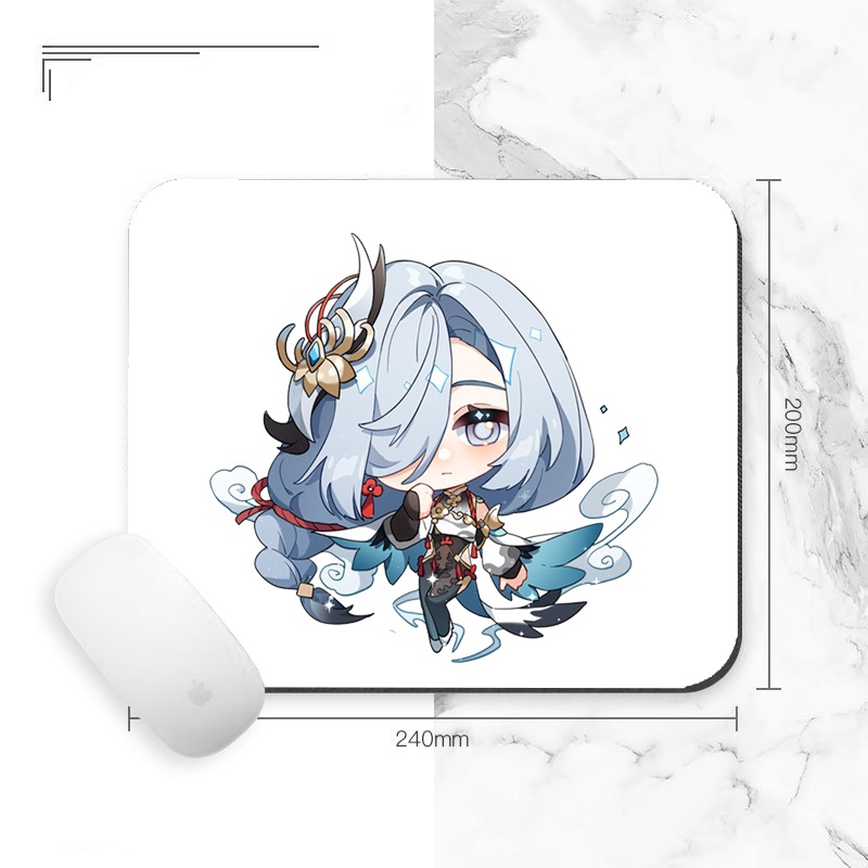 Miếng lót chuột IN HÌNH nhân vật SHENHE game GENSHIN IMPACT anime chibi ...