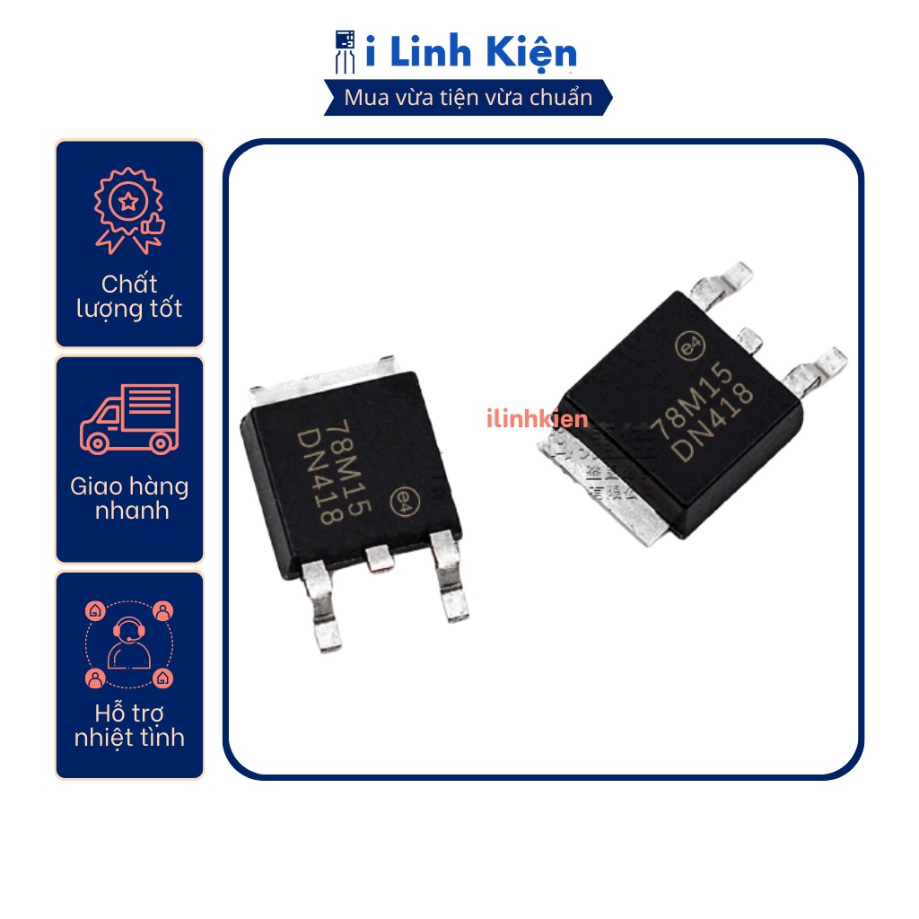 78M15 IC ổn áp 15V 0.5A TO-252 chính hãng JCET | Shopee Việt Nam