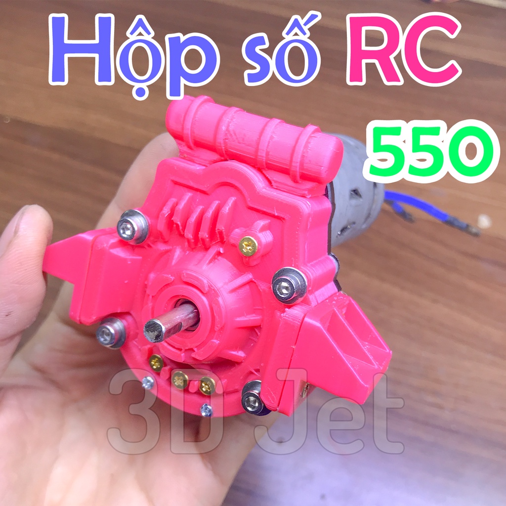 Hộp số giảm tốc motor 550 cho RC bánh răng kim loại, hs, hs550, động cơ , giảm tốc, giam toc ...
