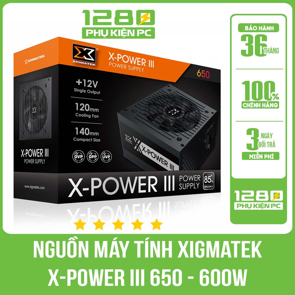 Nguồn XIGMATEK X-POWER III X-650 (EN45990) - Bảo hành chính hãng Mai ...