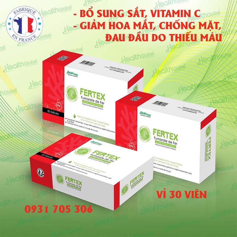 [TPCN Pháp] - Viên Uống FERTEX Vỉ 30 Viên, Bổ Sung Sắt, Vitamin C, Hỗ ...
