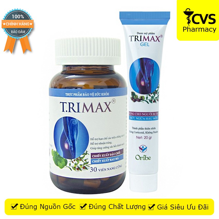 Trimax - Gel bôi và viên uống Hỗ trợ người bị trĩ - cvspharmacy ...