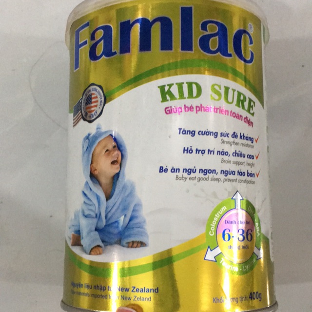 Sữa famlac kid sure 400g giúp bé phát triển toàn diện | Shopee Việt Nam