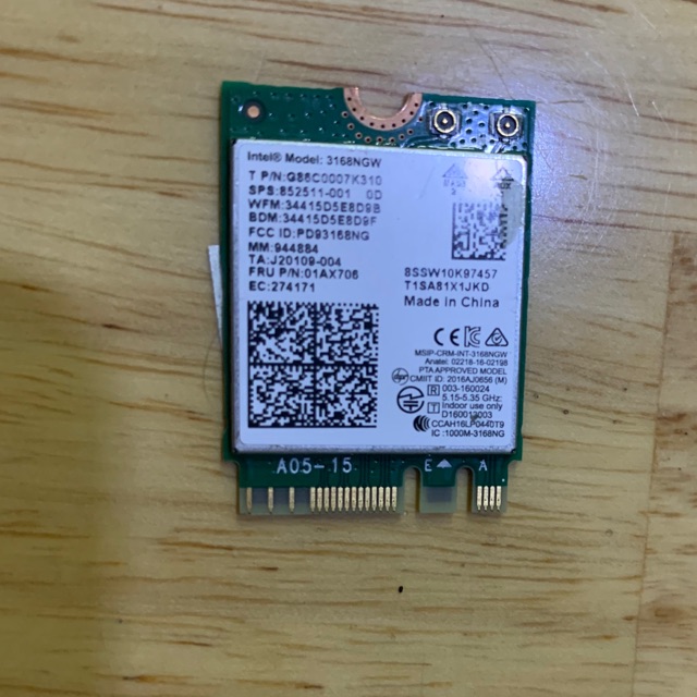 Card wifi intel AC3168 3168NGW cho hp 14-bf 15-au | Shopee Việt Nam