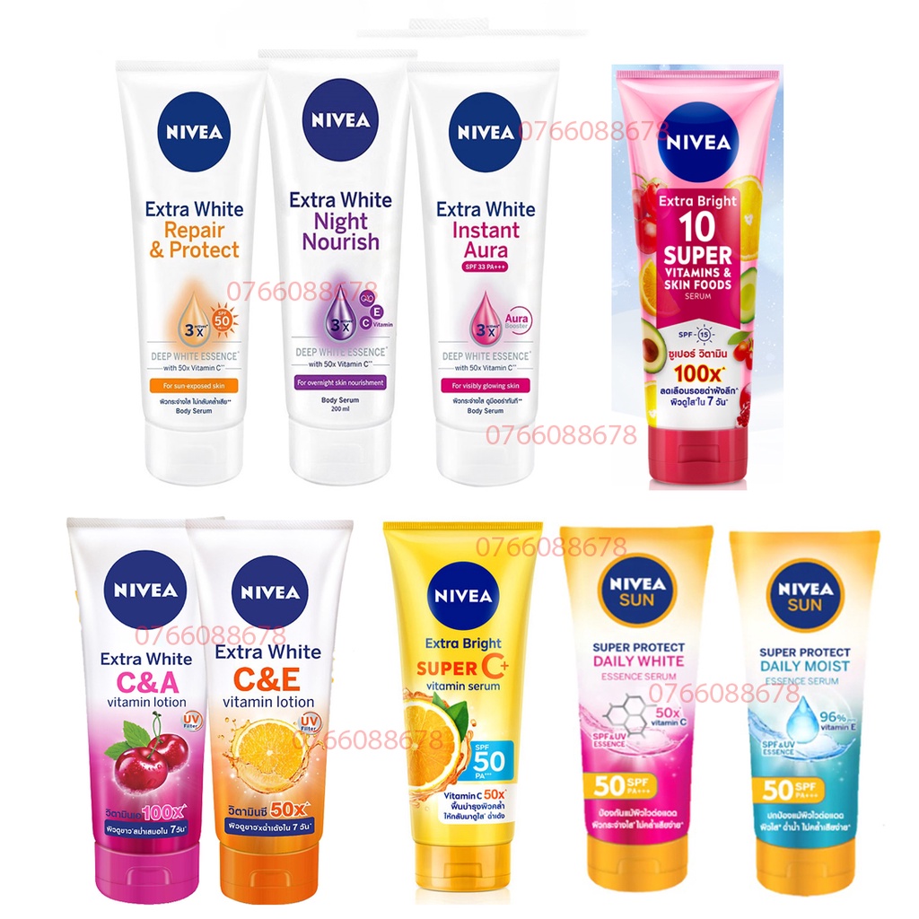 Serum Dưỡng Thể Collagen nivea 180ml | Shopee Việt Nam