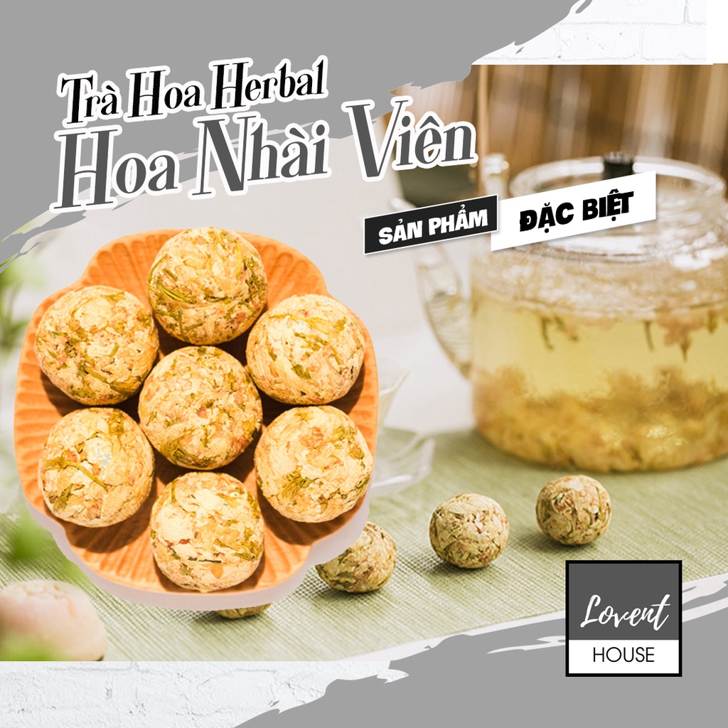 TRÀ HOA VIÊN cao cấp- HOA NHÀI VIÊN dạng nén (10gr), 100% không mix trà và đường, thủ công ...