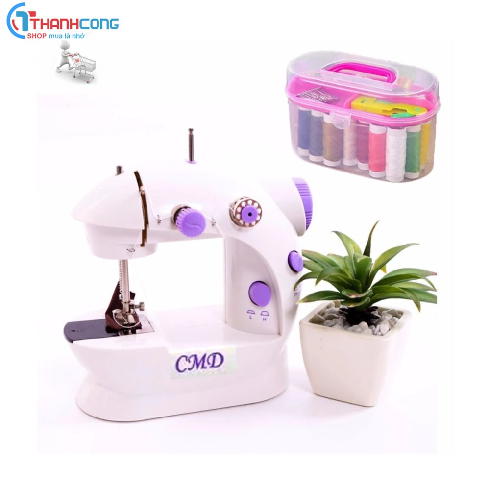 Máy may Mini gia đình tặng kèm 1 hộp kim chỉ 31 món | Shopee Việt Nam