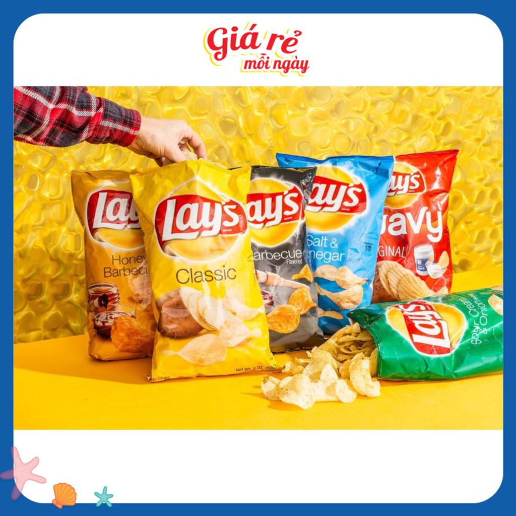 [COMBO 10 GÓI] Bim bim snack khoai tây Lays, Poca gói 37g đủ vị ...