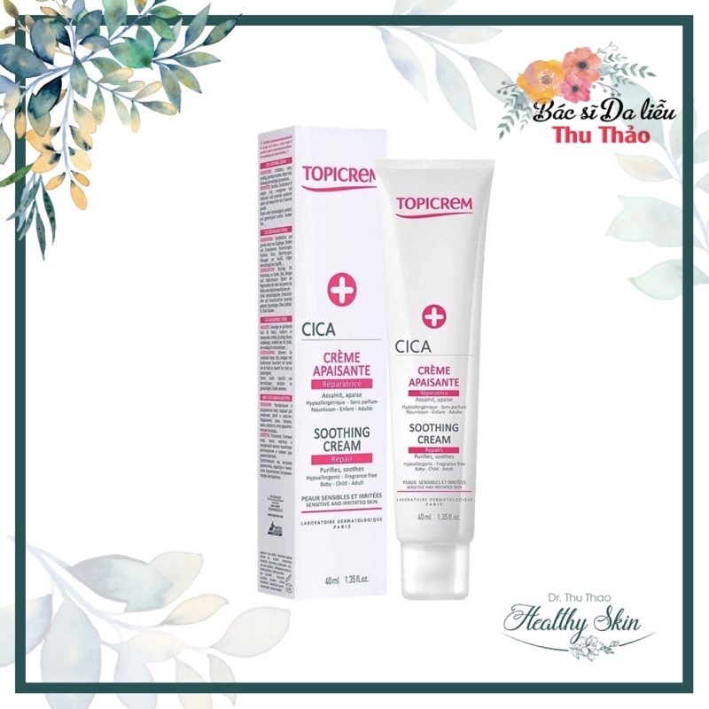 [40mL] KEM DƯỠNG ẨM PHỤC HỒI DA TOPICREM CICA SOOTHING CREAM | Shopee ...