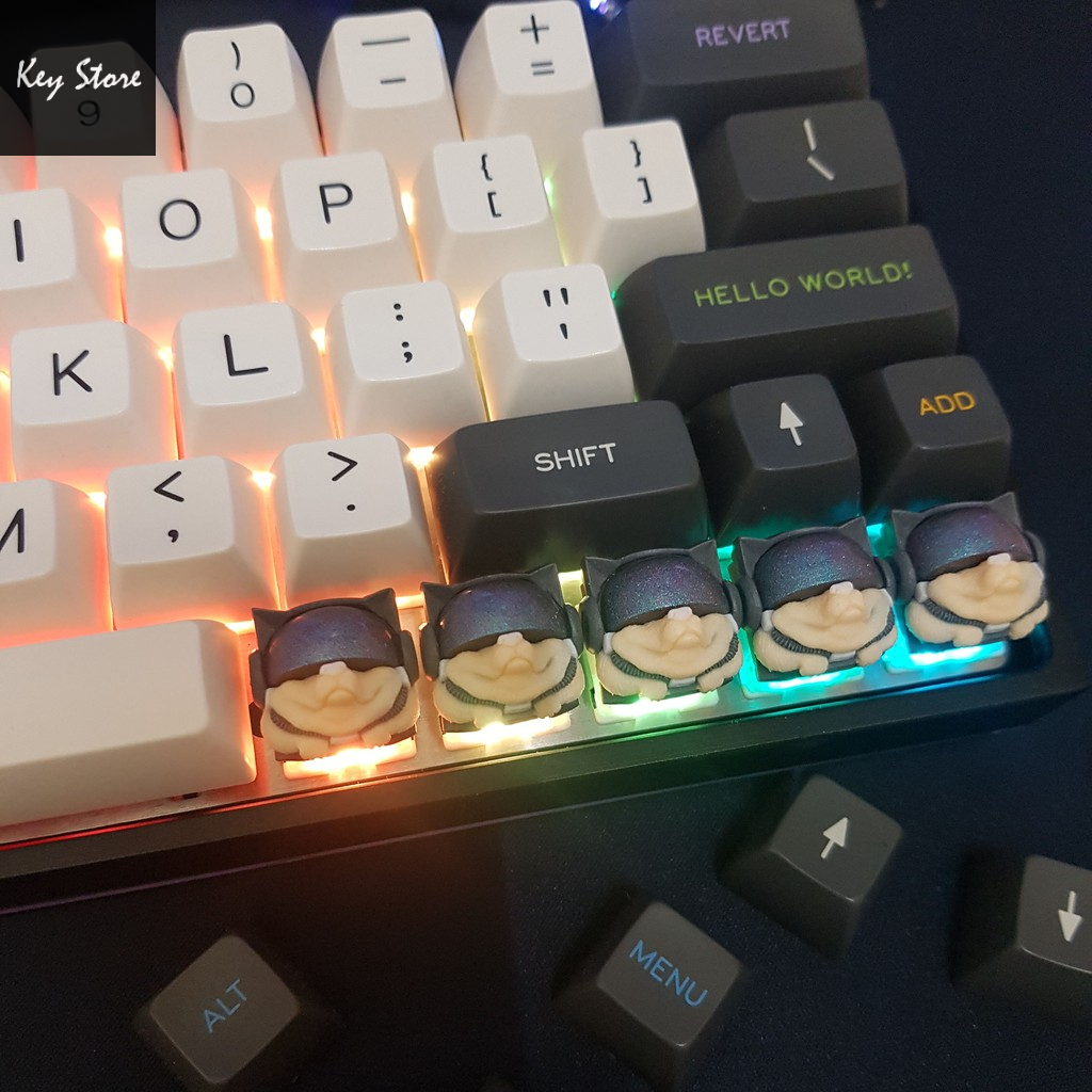Nút bàn phím cơ artisan keycap sirius màu xám olivia | Shopee Việt Nam
