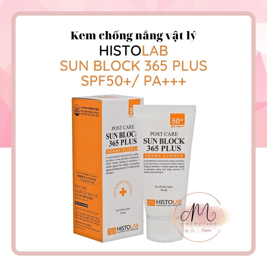 [CHÍNH HÃNG] KEM CHỐNG NẮNG VẬT LÝ - HISTOLAB SUN BLOCK 365 PLUS SPF50+/ PA+++ | Shopee Việt Nam