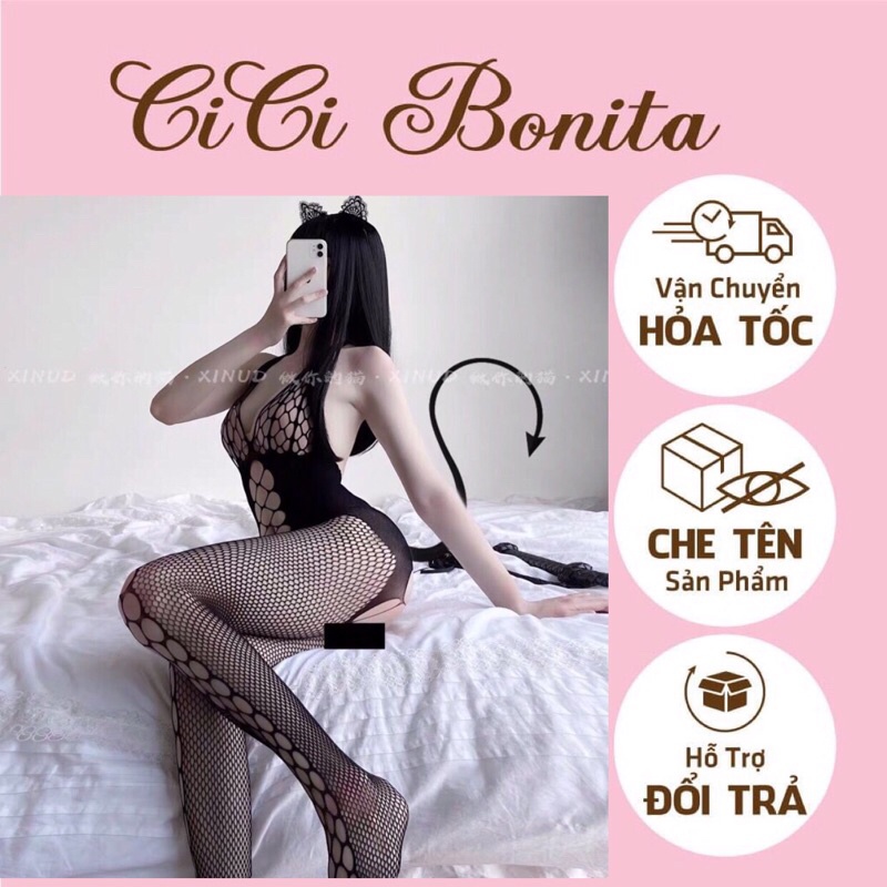 Đồ liền thân lưới gợi cảm/ Bodysuit xuyên thấu CB34 CICI BONITA HCM | Shopee Việt Nam