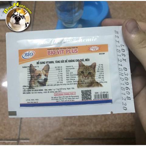 Bio Vit Plus 5g bổ sung Vitamin & tăng sức đề kháng cho chó mèo ...