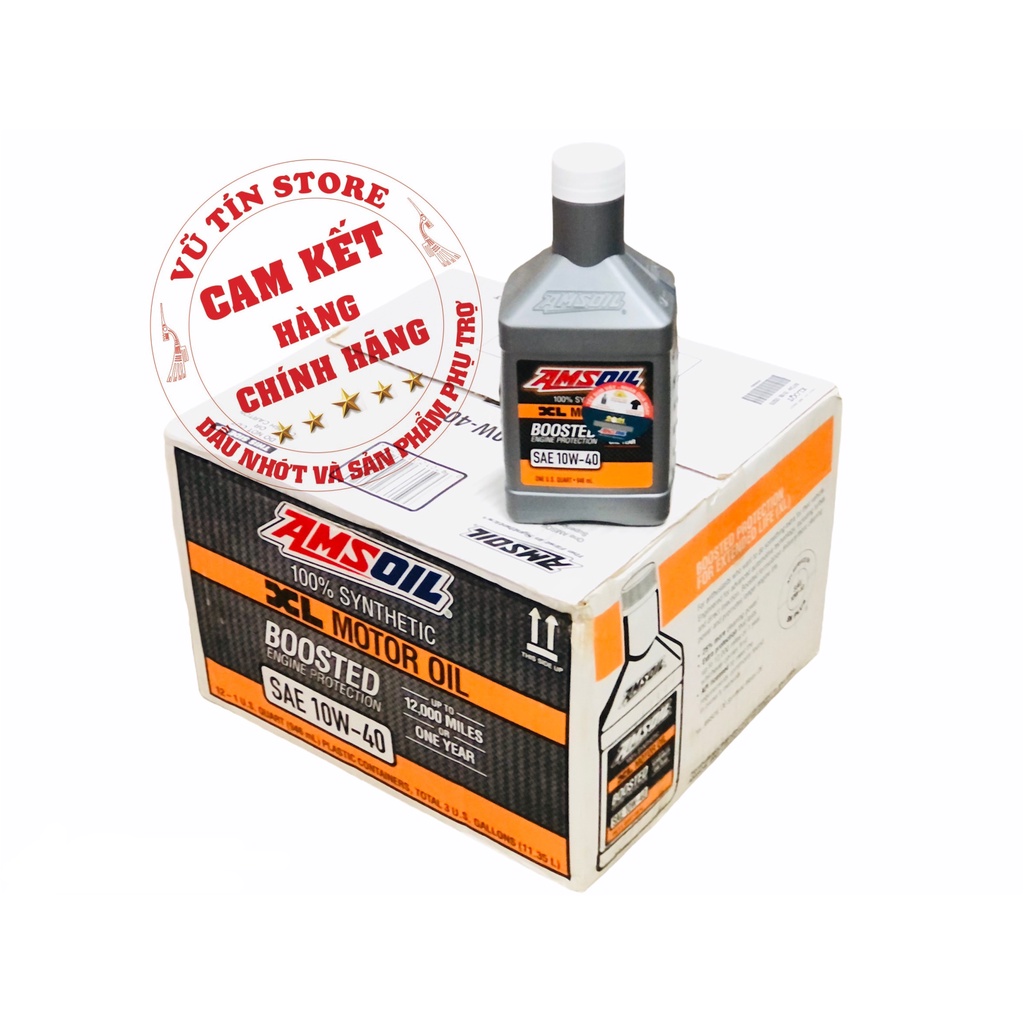 Thùng dầu nhớt động cơ Amsoil XL 10W-40 Boosted Synthetic Motor Oil ...