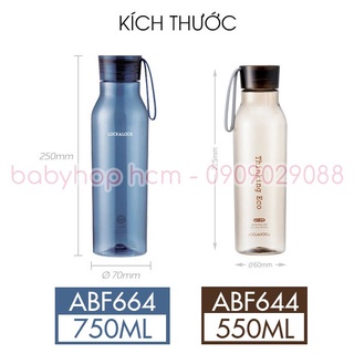 Bình nước nhựa tritan Lock&Lock eco bottle ABF664 750ml ABF644 550ml có ...
